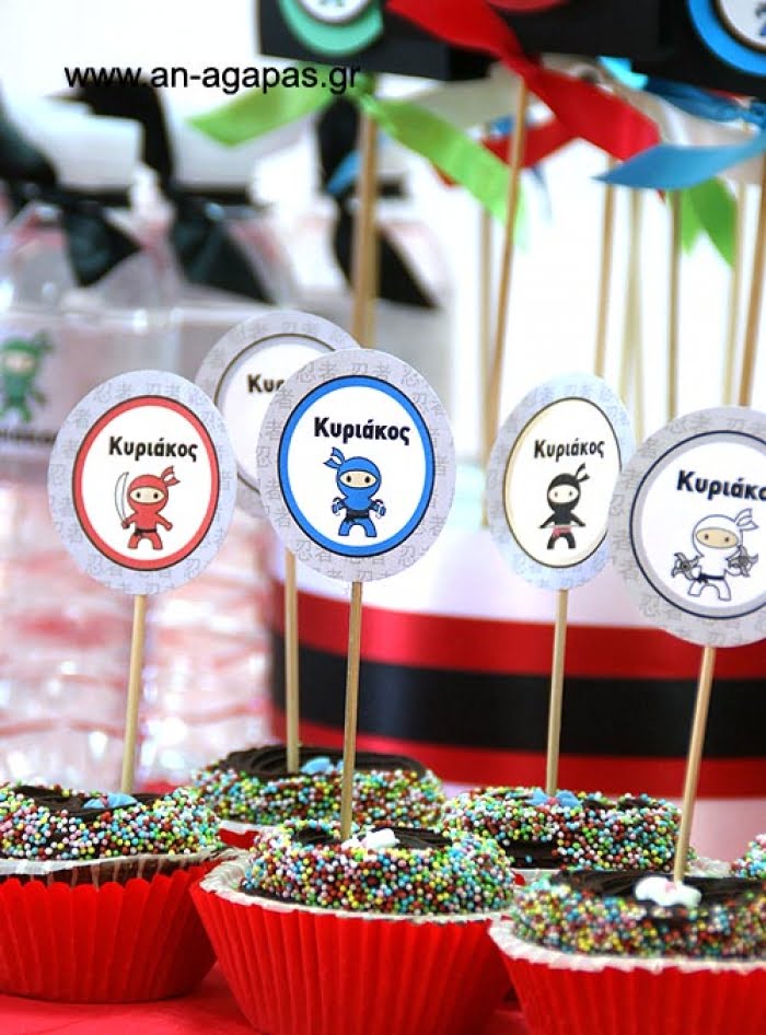 Cupcake Toppers Ninja - An-agapas