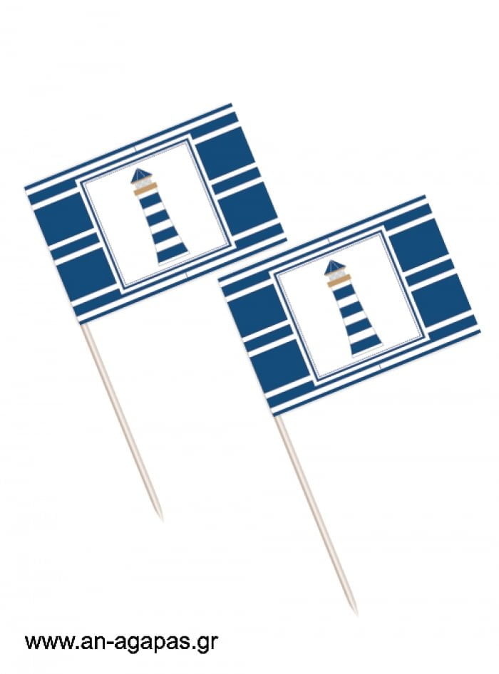 Toothpick flags Lighthouse - An-agapas